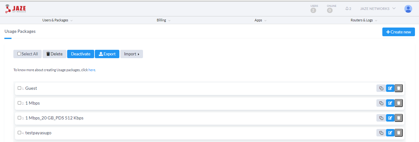 Creating Usage Packages Documentation Jaze Isp Manager 0425